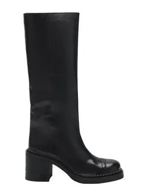 Miu Miu Leather Boots - Black