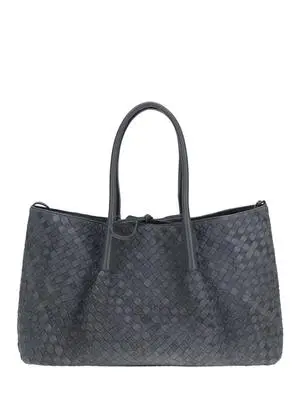 Bottega Veneta Pinacoteca Large Woven Leather Shoulder Bag - Blue