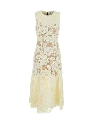 SELF-PORTRAIT Crochet Lace Midi Dress - Multicolor