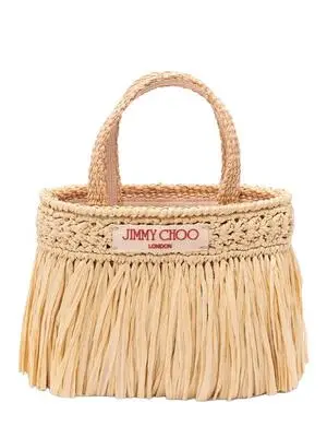 JIMMY CHOO Beach Tote E/w Mini Raffia Bag - Multicolor
