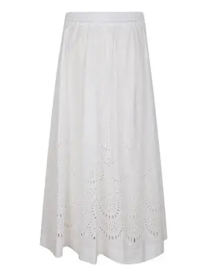 P.a.r.o.s.h Cotton Eyelet Skirt - Multicolor