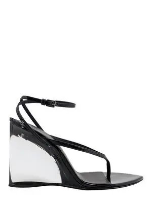 Alaïa Leather Sandals With Plexiglass Heels - Multicolor