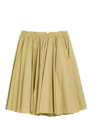 AMI Paris Gathered Cotton Skirt - Yellow