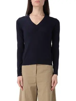 Max Mara V-neck Fine Knit Sweater - Blue