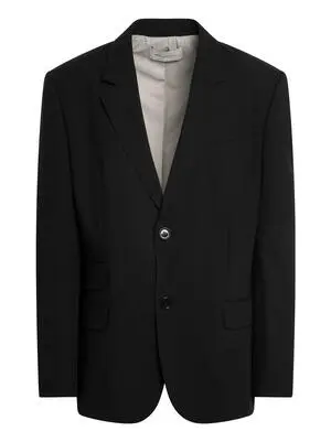 AMI Paris Single-breasted Wool Jacket - Black