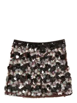 P.a.r.o.s.h Sequin Embellished Mini Skirt - Multicolor