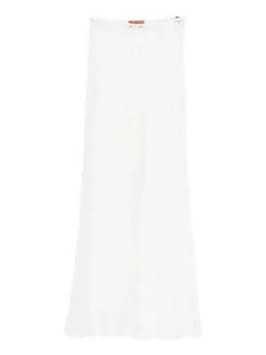 Missoni MISSONI White Viscose Patterned Pants Multicolor