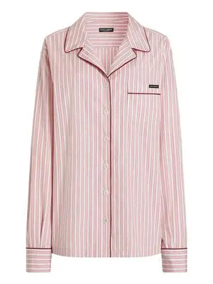 Dolce & Gabbana Striped Silk Blend Shirt - Multicolor