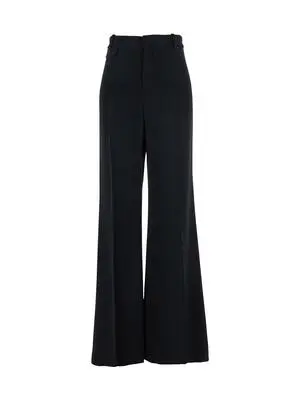 Chloé Wide Leg Viscose Blend Stretch Pants - Multicolor