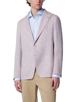 Tagliatore Single-breasted Herringbone Jacket Lilac - Purple