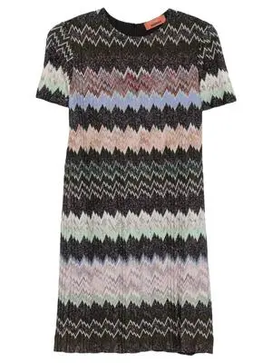 Missoni Zigzag Knit Short Dress - Multicolor