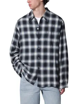 Our Legacy Every Shirt Reno Cowboy Relaxed-fit Checked Viscose Shirt - Black