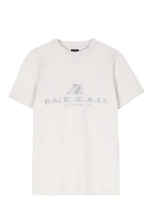 Balenciaga Logo Cotton T-shirt - Multicolor