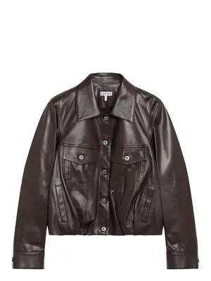 Loewe Lamb Nappa Leather Jacket - Brown