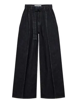 Loewe Indigo Denim Belted Jeans - Blue