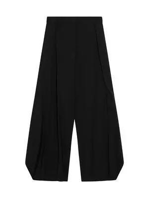Loewe Wool Wide Leg Trousers - Black