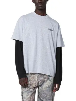 REPRESENT Grey Cotton T-shirt With Logo - Gray