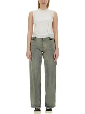 Rick Owens Cut-out Top - White
