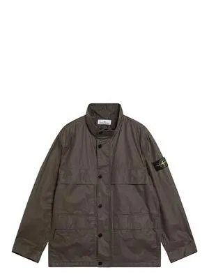 Stone Island Waxed Cotton Canvas Field Jacket - Brown