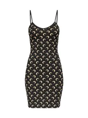 MARINE SERRE Moon Print Day Dress - Black