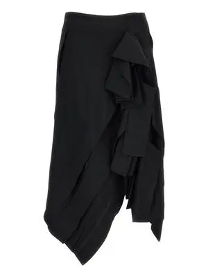 Bottega Veneta Light Wool Fresco Midi Skirt - Multicolor