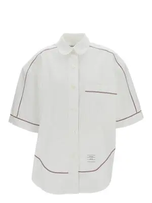 Thom Browne Short Sleeve Oversized Shirt - Multicolor