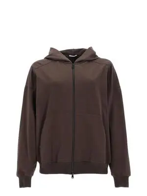 Brunello Cucinelli Zip Up Hoodie - Brown