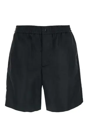 AMI Paris AMI PARIS Tech Fabric Elastic Waist Shorts With AMI De Coeur Detail Multicolor