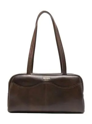 Prada Calf Leather Shoulder Bag - Brown