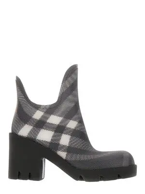 Burberry Checked Sock Boots - Multicolor