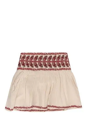 Isabel Marant Étoile Embroidered Cotton Skirt - Multicolor