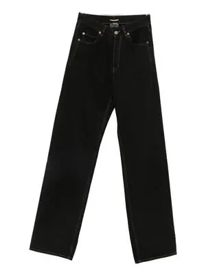 Saint Laurent SAINT LAURENT Baggy Denim Jeans With Contrast Stitching Multicolor