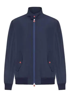 Kiton Technical Fabric Bomber Jacket With High Collar - Multicolor