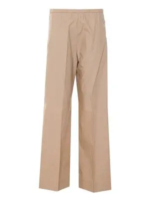 Moncler Logo Wide Leg Track Pants - Cream