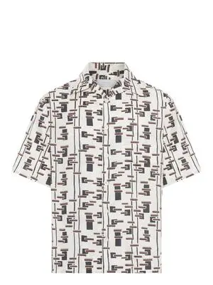 Prada Prada Men Patterned Bowling Shirt Multicolor