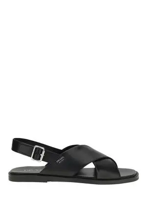 Prada Calf Leather Sandals - Black