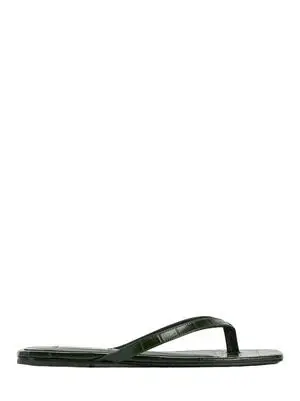 TOTEME Croc-effect Leather Flip-flops - Multicolor