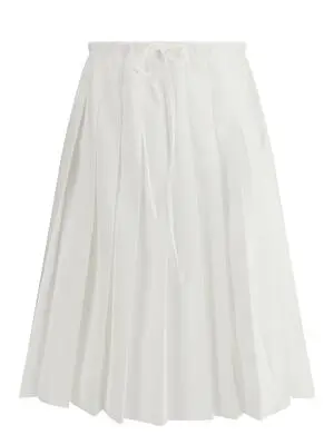 Prada Pleated Jersey Skirt - White