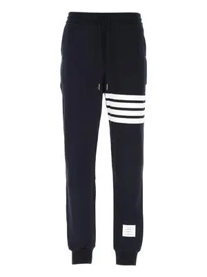 Thom Browne Navy Cotton Joggers - Blue