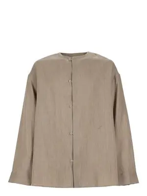 Jacquemus Camicia Pastro Linen Blend Shirt - Cream