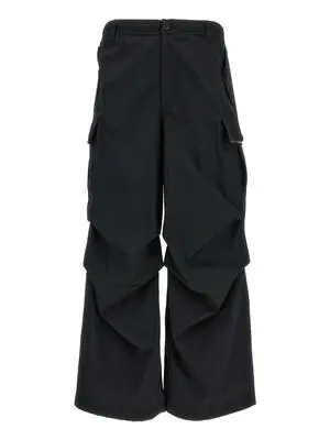 Marni MARNI Black Cotton And Recycled Polyester Taffeta Cargo Trousers Multicolor
