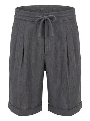 Brunello Cucinelli Linen Bermuda Shorts - Multicolor