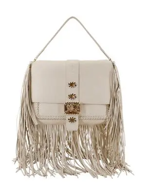 Burberry Rider Leather Handbag With Equestrian Logo Detail - Multicolor