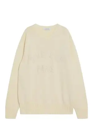 Givenchy Crew Neck Sweater In Cotton With Embossed Logo - Multicolor