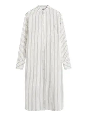 TOTEME Striped Viscose, Silk And Cotton Dress - Multicolor