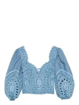 Charo Ruiz Ibiza Bass` Top" Cotton Blouse - Multicolor