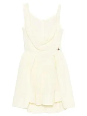 VIVIENNE WESTWOOD Sleeveless Tiered Hem Dress - Cream