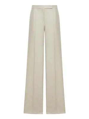 MAX MARA MAX MARA Wide Leg Linen Drill Trousers