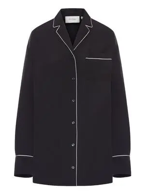 Sportmax Washed Satin Overshirt - Black