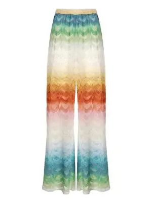 Missoni Viscose Patterned Pants - Multicolor
